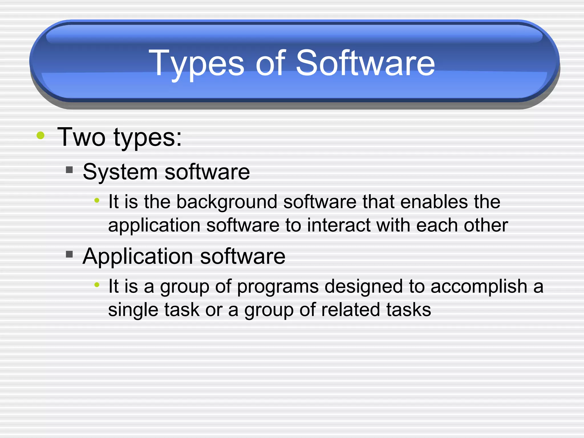 Types of software | PPT | Operating Systems | Computer Software and ...