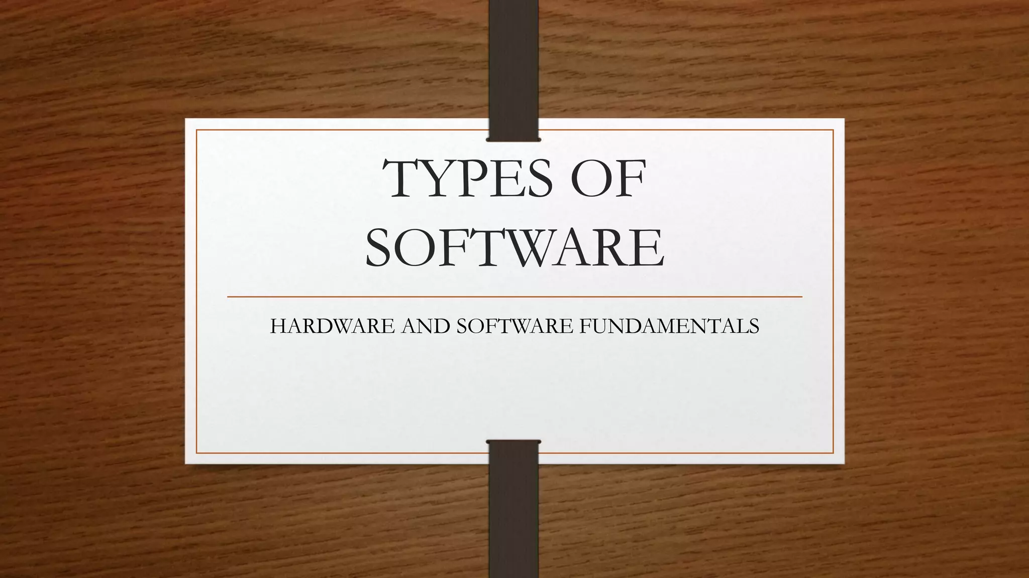 Types of software | PPSX