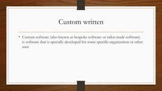 Types of software | PPSX