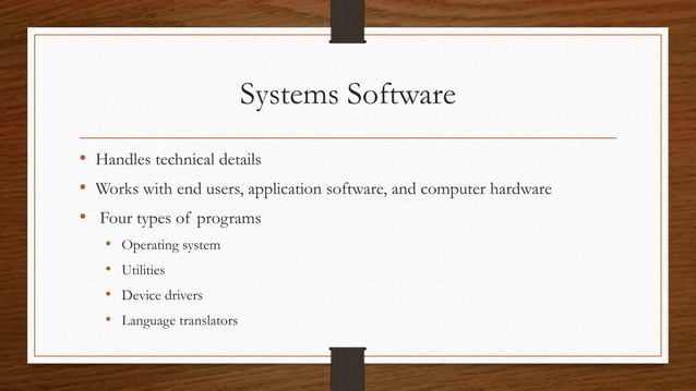 Types of software | PPSX | Operating Systems | Computer Software and Applications