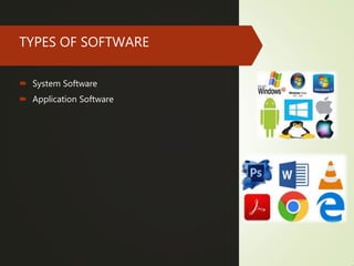 Types of software | PPTX | Operating Systems | Computer Software and ...