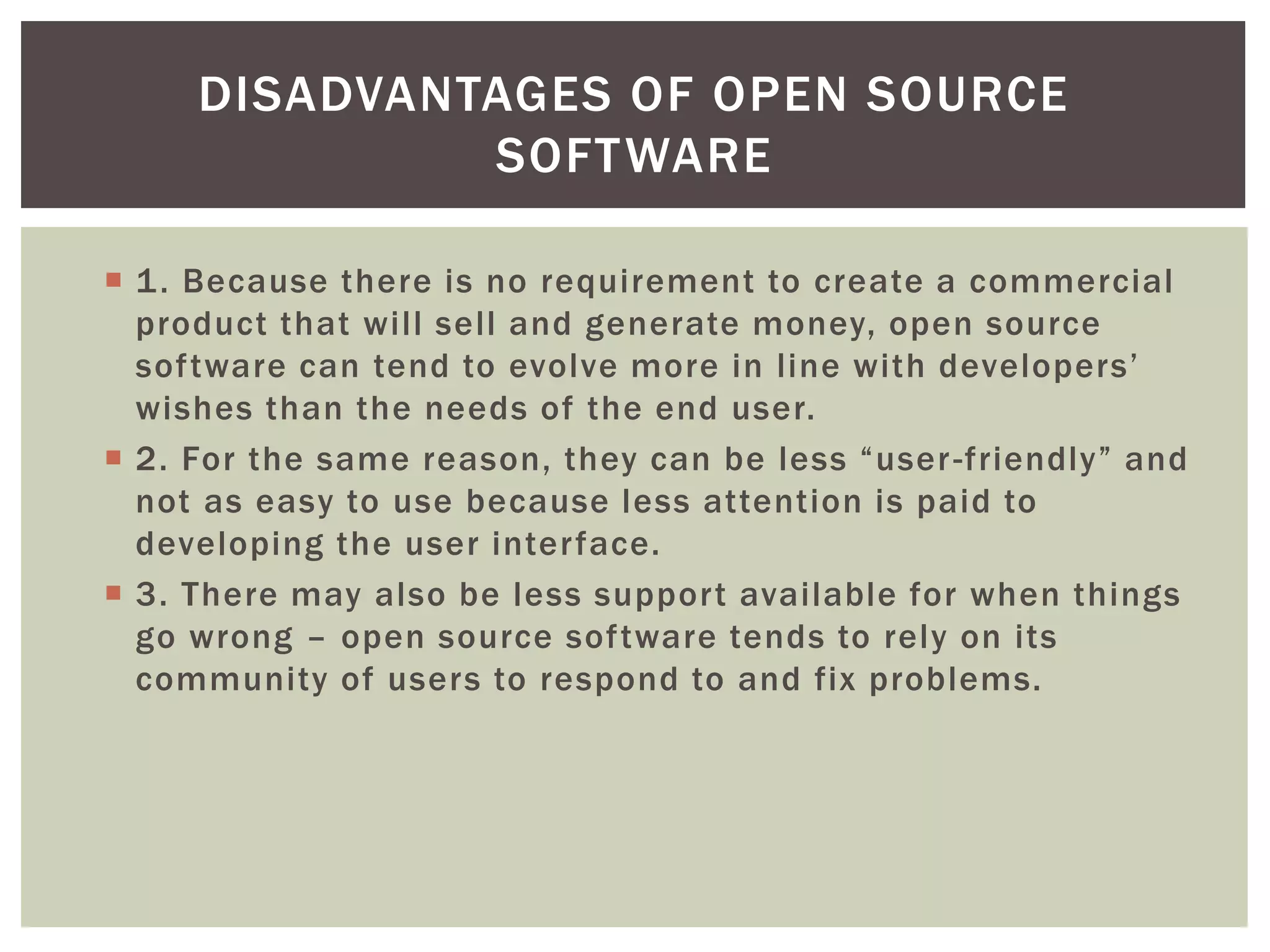 Types of software, advantages and disadvantages | PPTX