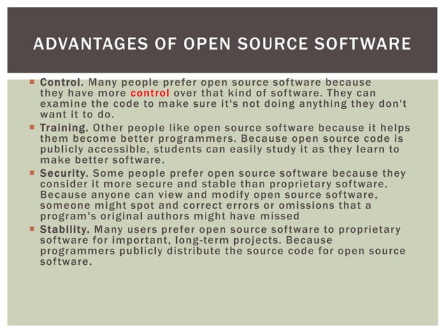 Types of software, advantages and disadvantages | PPTX | Shareware and Freeware | Computer ...