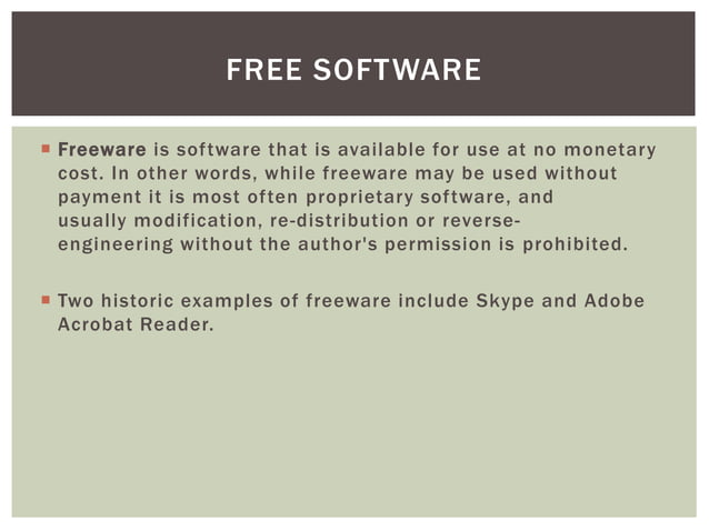 Types of software, advantages and disadvantages | PPTX | Shareware and Freeware | Computer ...