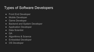 Types of Software Developers | PPT