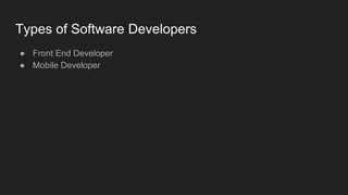 Types of Software Developers | PPT