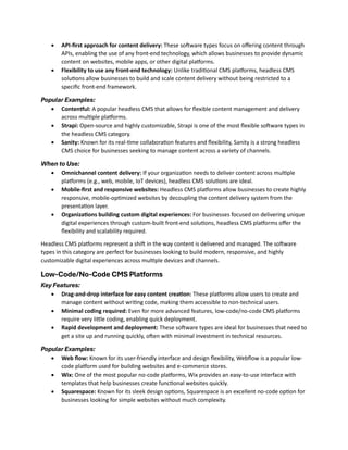 Types of Software for Custom CMS Development What to Know | PDF