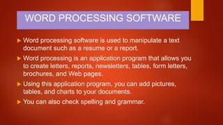System and Application Software of Computer | PPTX