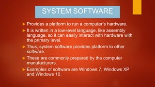 System and Application Software of Computer | PPTX
