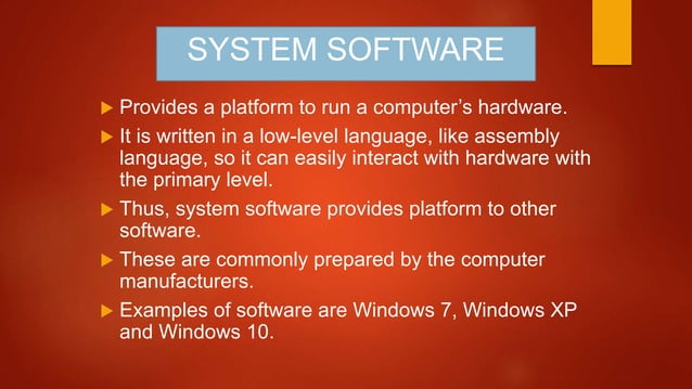 System and Application Software of Computer | PPTX | Operating Systems | Computer Software and ...