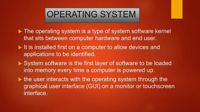 System and Application Software of Computer | PPTX | Operating Systems | Computer Software and ...
