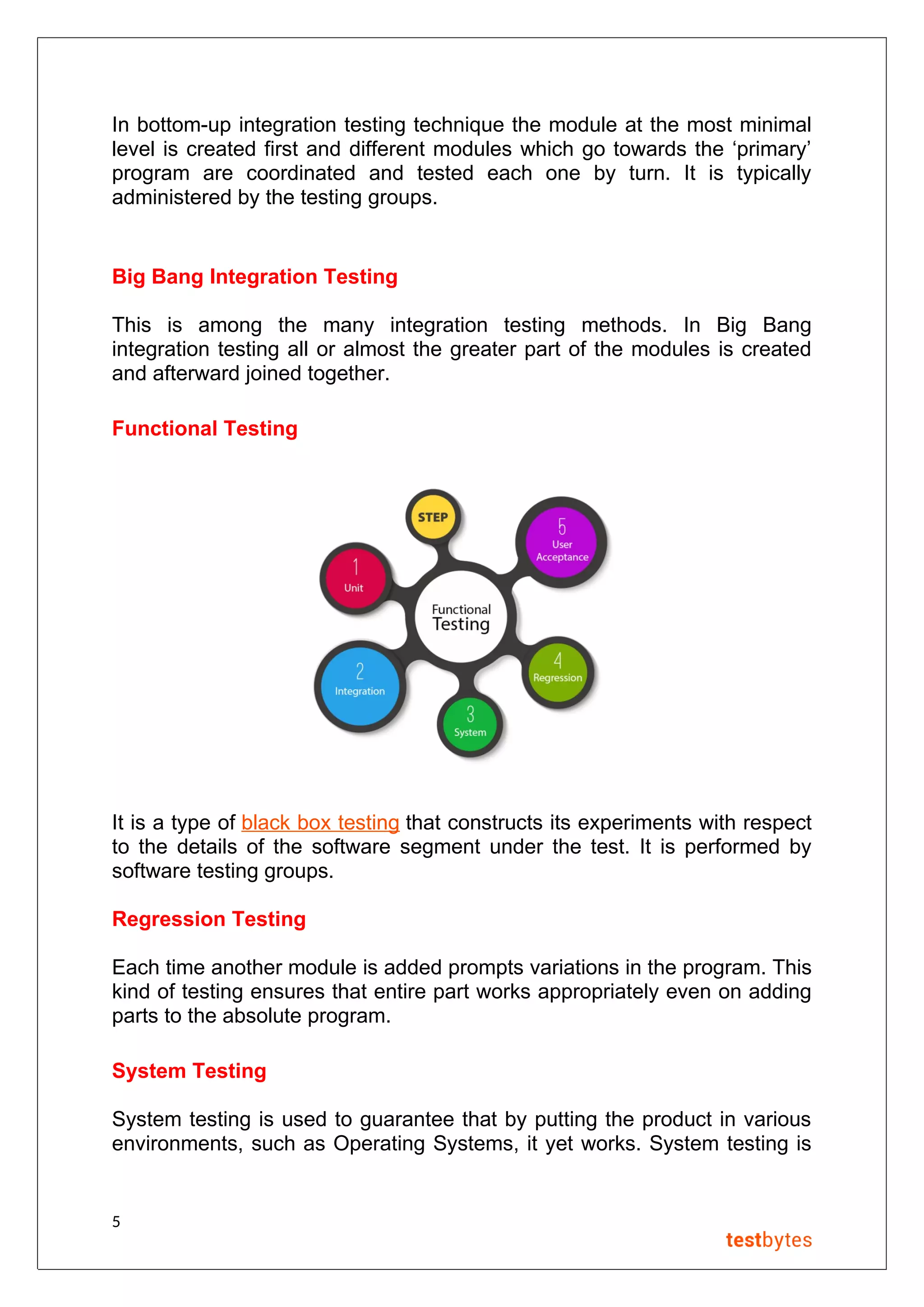 Types of software testing | PDF