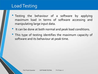Types of software testing | PDF