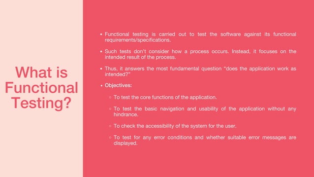 Types of Software Testing: Definition, Objectives and Advantages | PPT