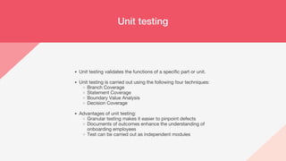 Types of Software Testing: Definition, Objectives and Advantages | PPT