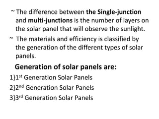 Types of solar panel | PPSX