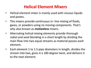 Types of solid fluid mixers | PPTX