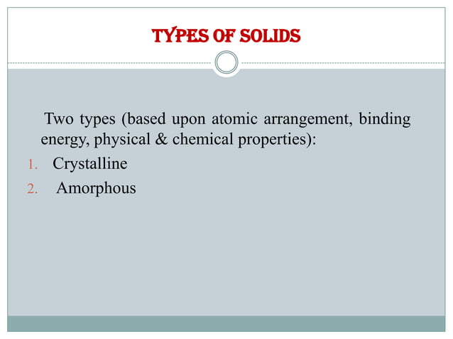 Types of solids | PPTX