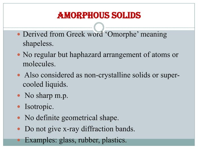 Types of solids | PPTX