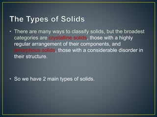 Types of Solids Chemistry | PPT