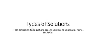 Types of Solutions | PPTX