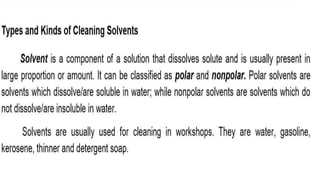 types of solvent.pptx | Candle and Soap Making | Arts and Crafts