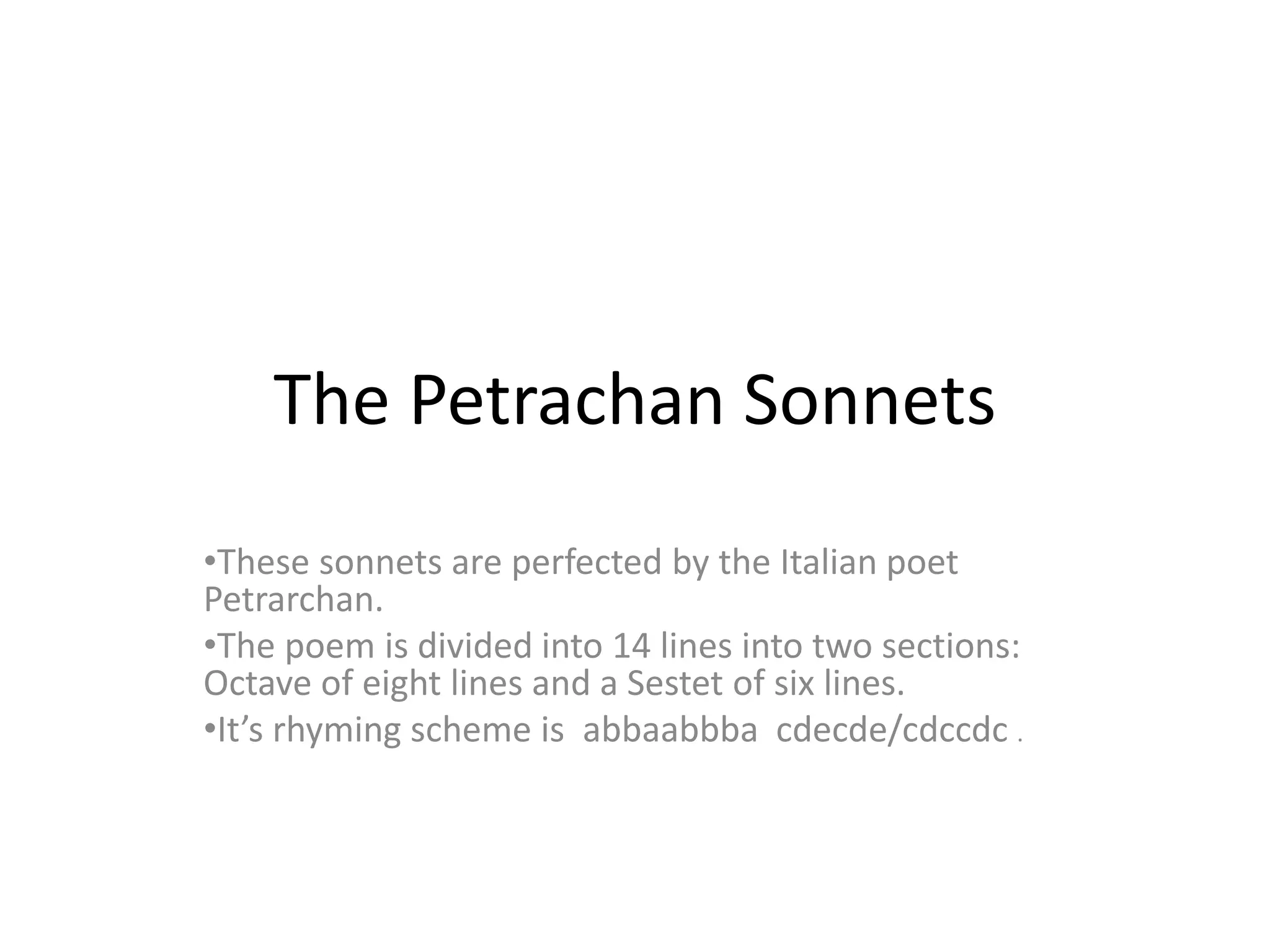 Types of sonnets | PPTX
