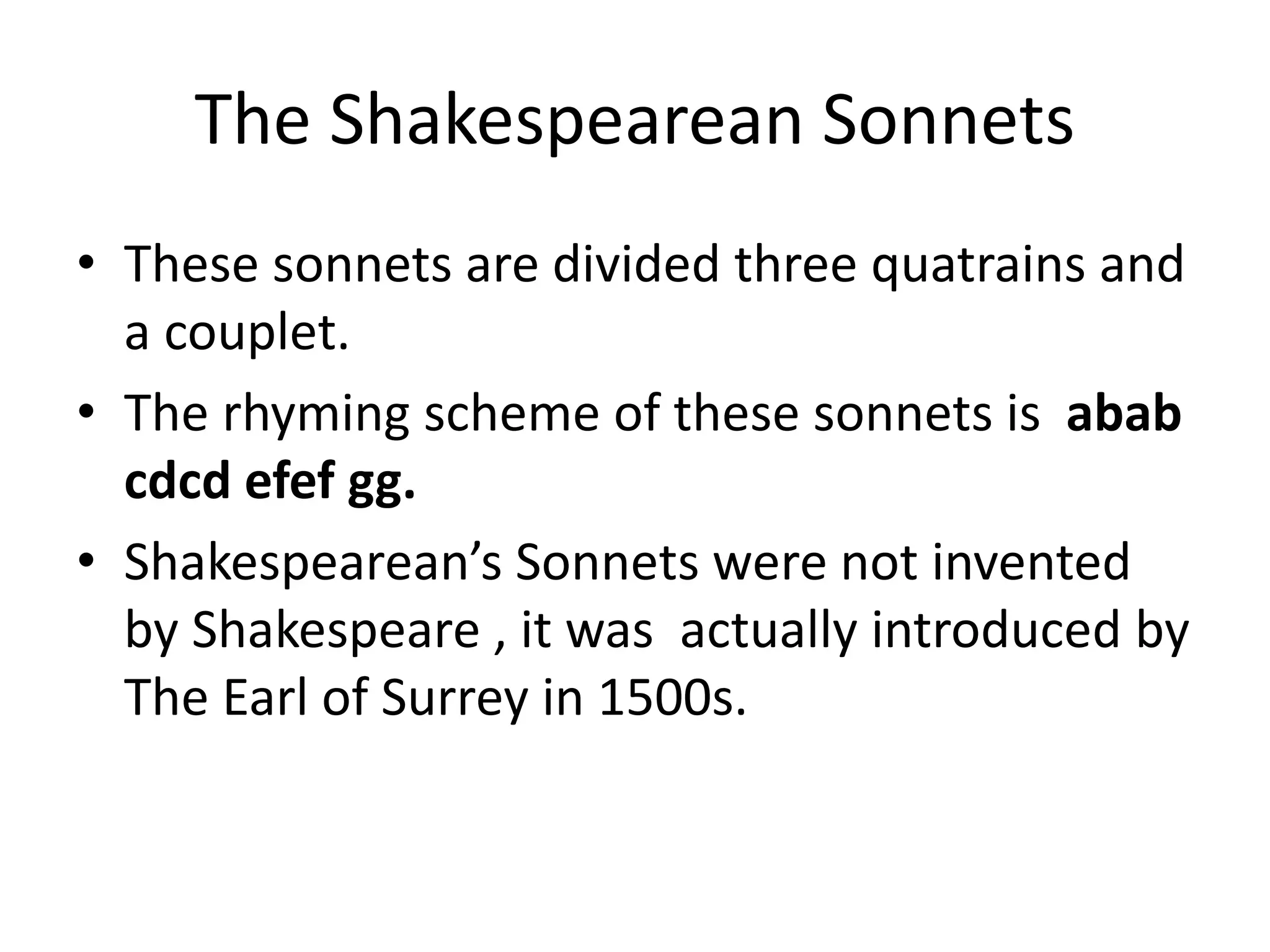 Types of sonnets | PPTX