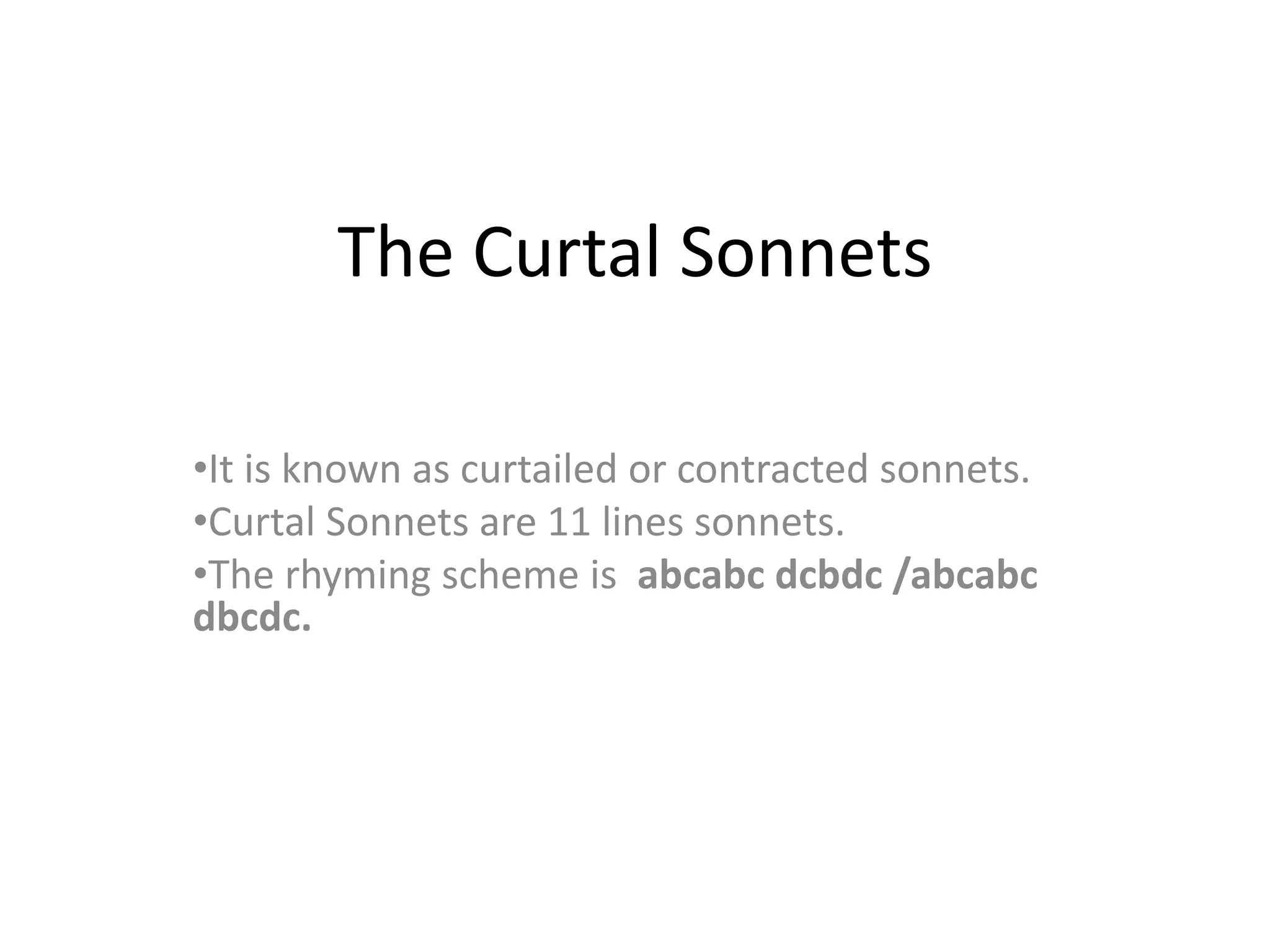Types of sonnets | PPTX
