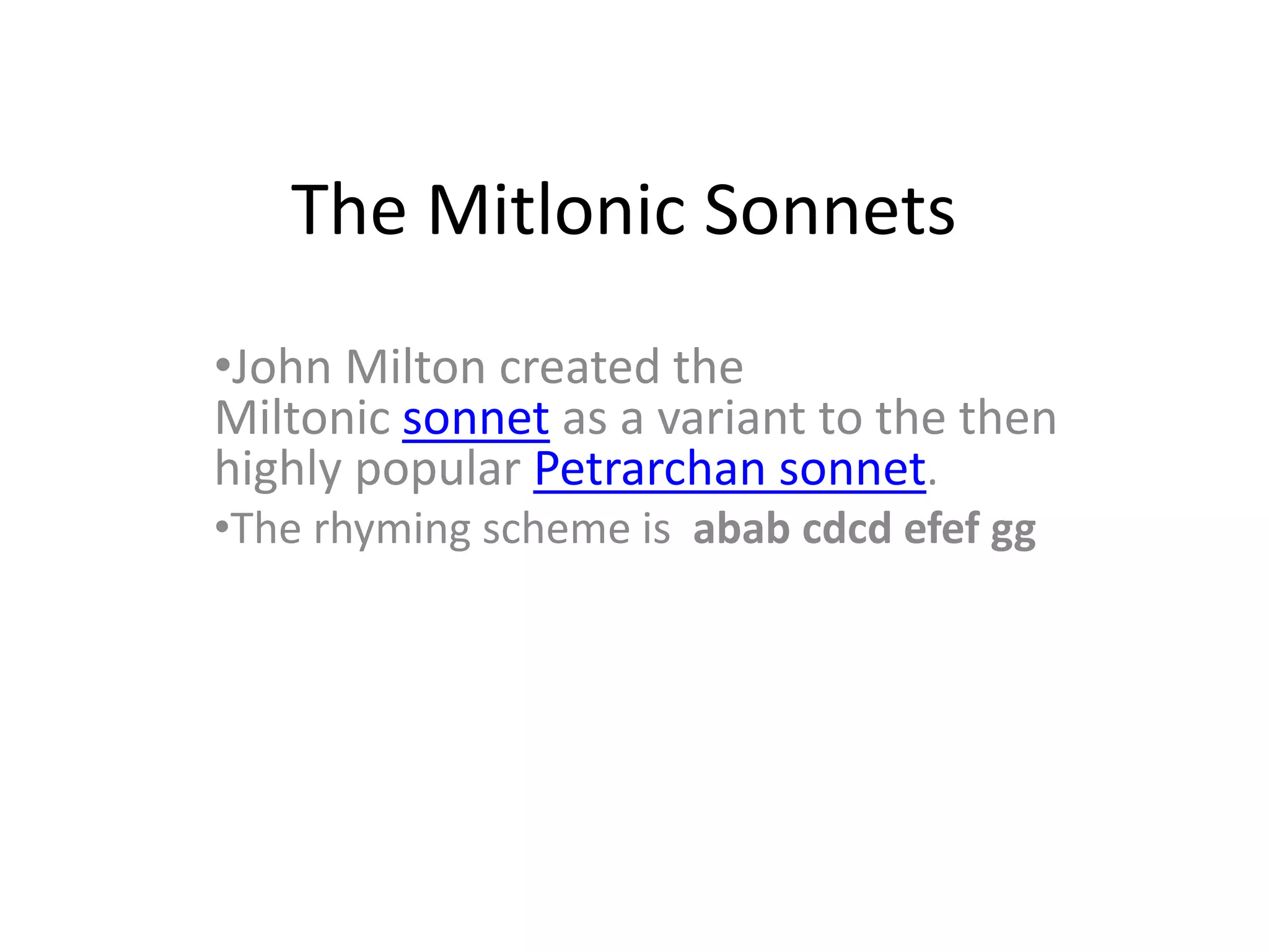 Types of sonnets | PPTX