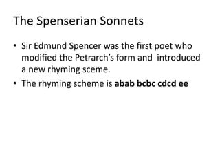 Types of sonnets | PPTX