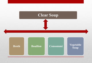 Types of soup: www.chefqtrainer.blogspot.com