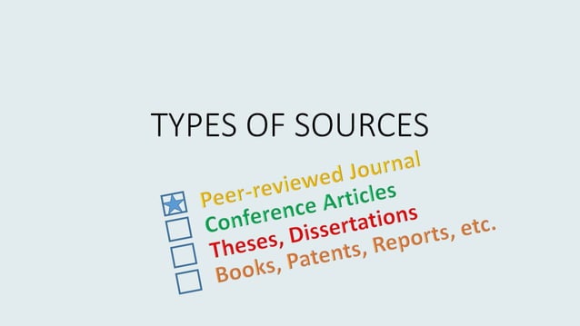 Types of sources | PPTX | Publishing Industry | Industries