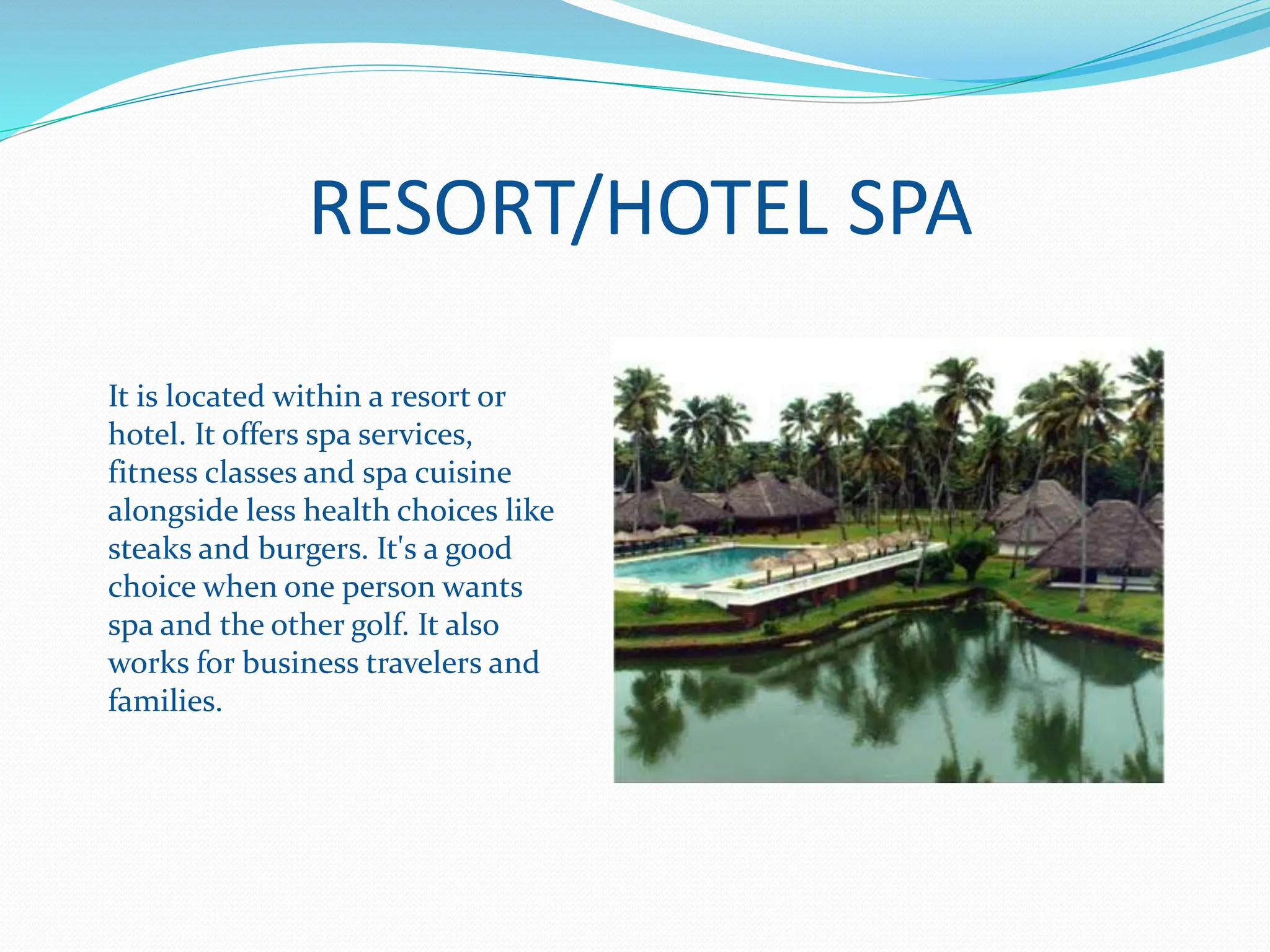 Types of Spa - Different Types of Spa in Hotels | PPTX