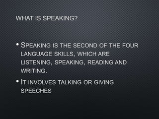 Types of speaking | PPTX