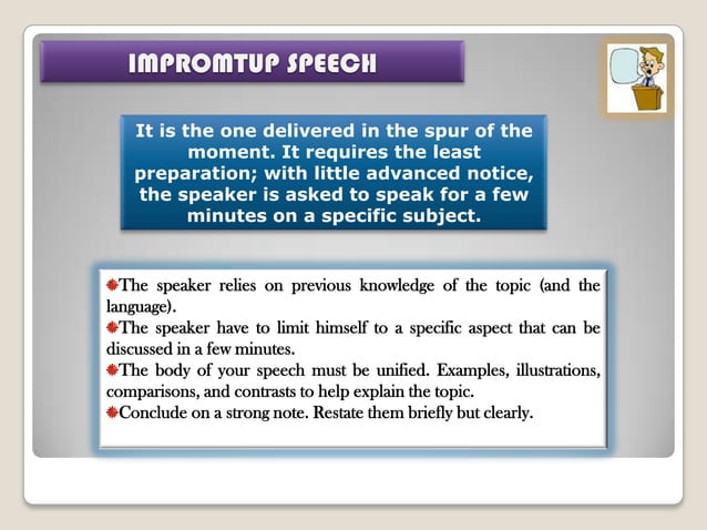Types Of Speaking Methods | PPTX