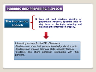 Types Of Speaking Methods | PPTX