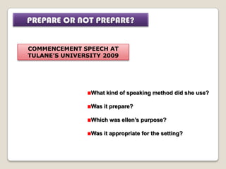 Types Of Speaking Methods | PPTX