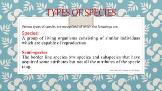 Types of species | PPT