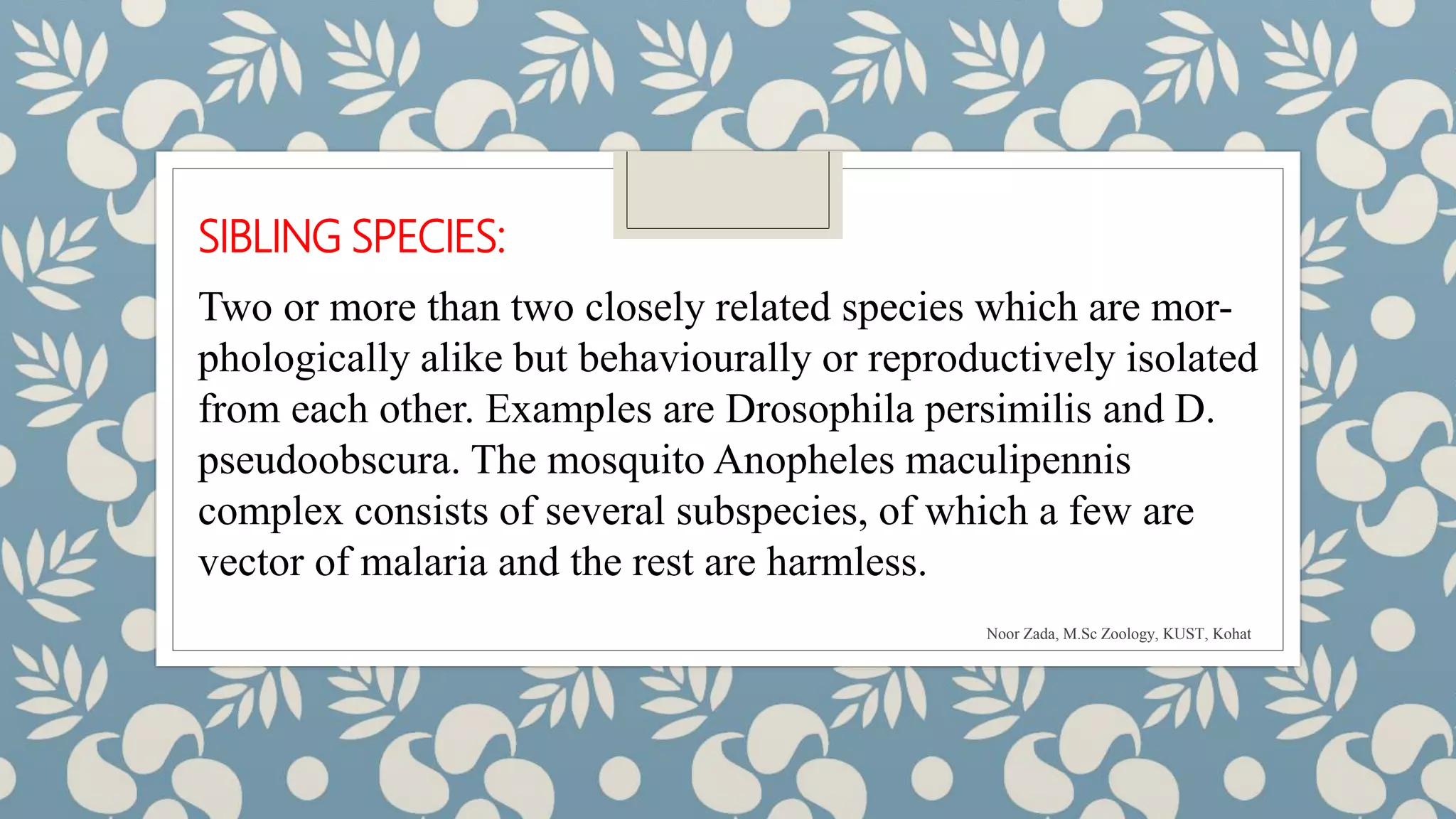 Types of species | PPTX