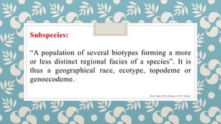 Types of species | PPTX
