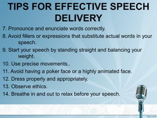 TYPES OF SPEECH ACCDG TO DELIVERY………………. | PDF