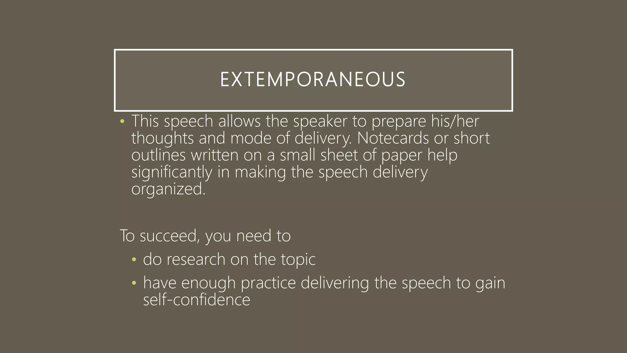 Types of speech according to delivery | PPTX