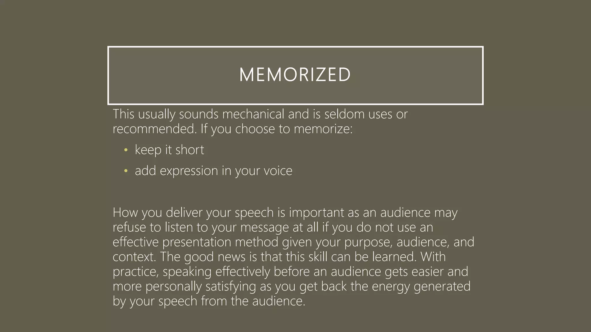 Types of speech according to delivery | PPTX