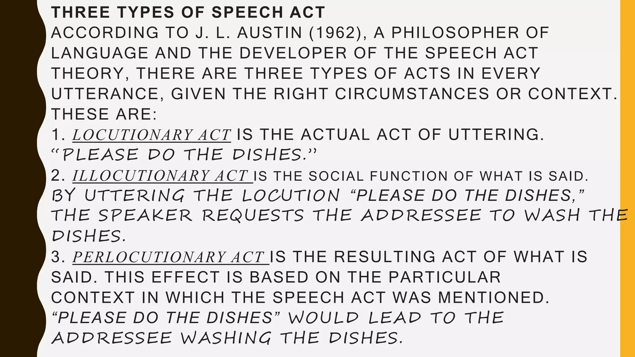 Types of speech act | PPTX