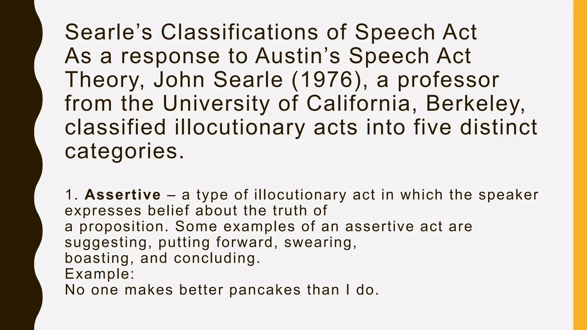 Types of speech act | PPTX