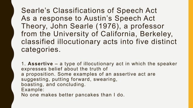 Types of speech act | PPTX