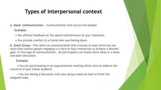 Types of speech context and oratory parts | PPTX | Technology & Computing