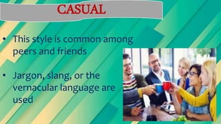 Types of speech context and styles | PPTX