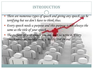 Types of speeches | PPTX